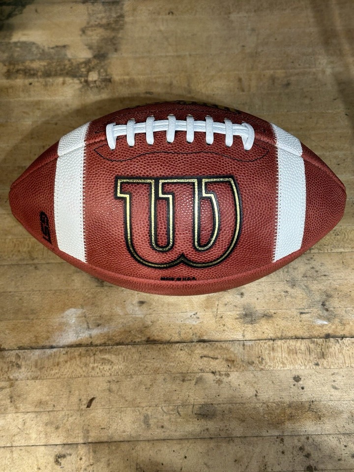 Wilson GST Full-Size Red NFL Panel Color Leather NFHS / NCAA Football ...