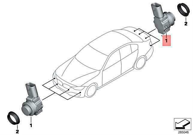 OEM BMW HYBRID 3 M2 M3 M4 GTS ULTRASONIC SENSOR GLACIER SILVER ...