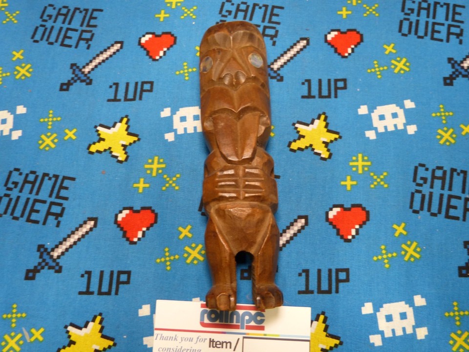 Genuine New Zealand Maori Hand Carved Tupapa Totem ~6" | eBay
