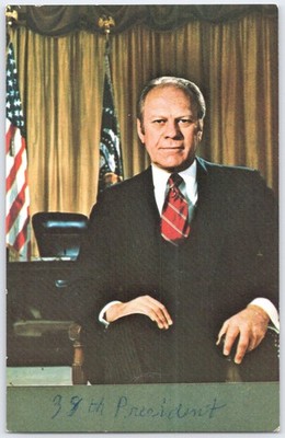 Vintage Gerald R. Ford 38th US President White House Postcard Coral-Lee ...