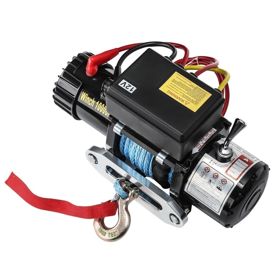 10000LBS Electric Winch 12V Synthetic Rope Off-road 4WD SUV Truck ...