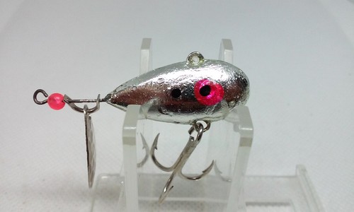 VINTAGE Tom Mann's Little George Silver/Chrome 1 1/4" Lipless Tail Spin ...