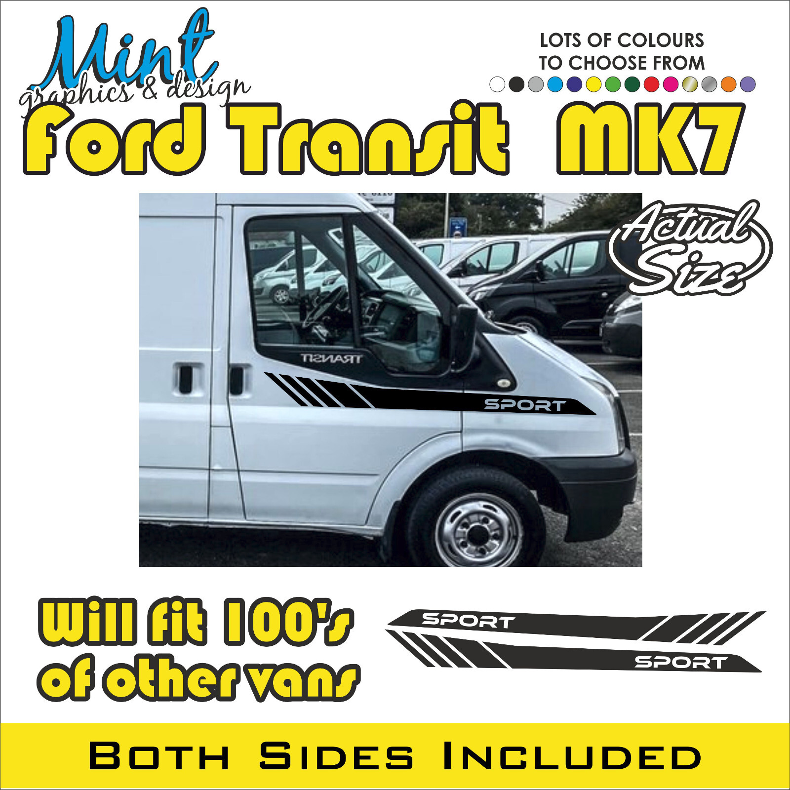 to fit MK7 SWB MWB LWB FORD TRANSIT CAMPER day van Motorhome GRAPHICS ...