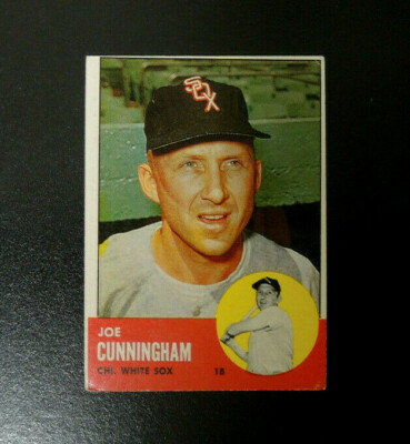 Joe Cunningham 1963 Chicago White Sox Topps Baseball Card #100 VG+ ...