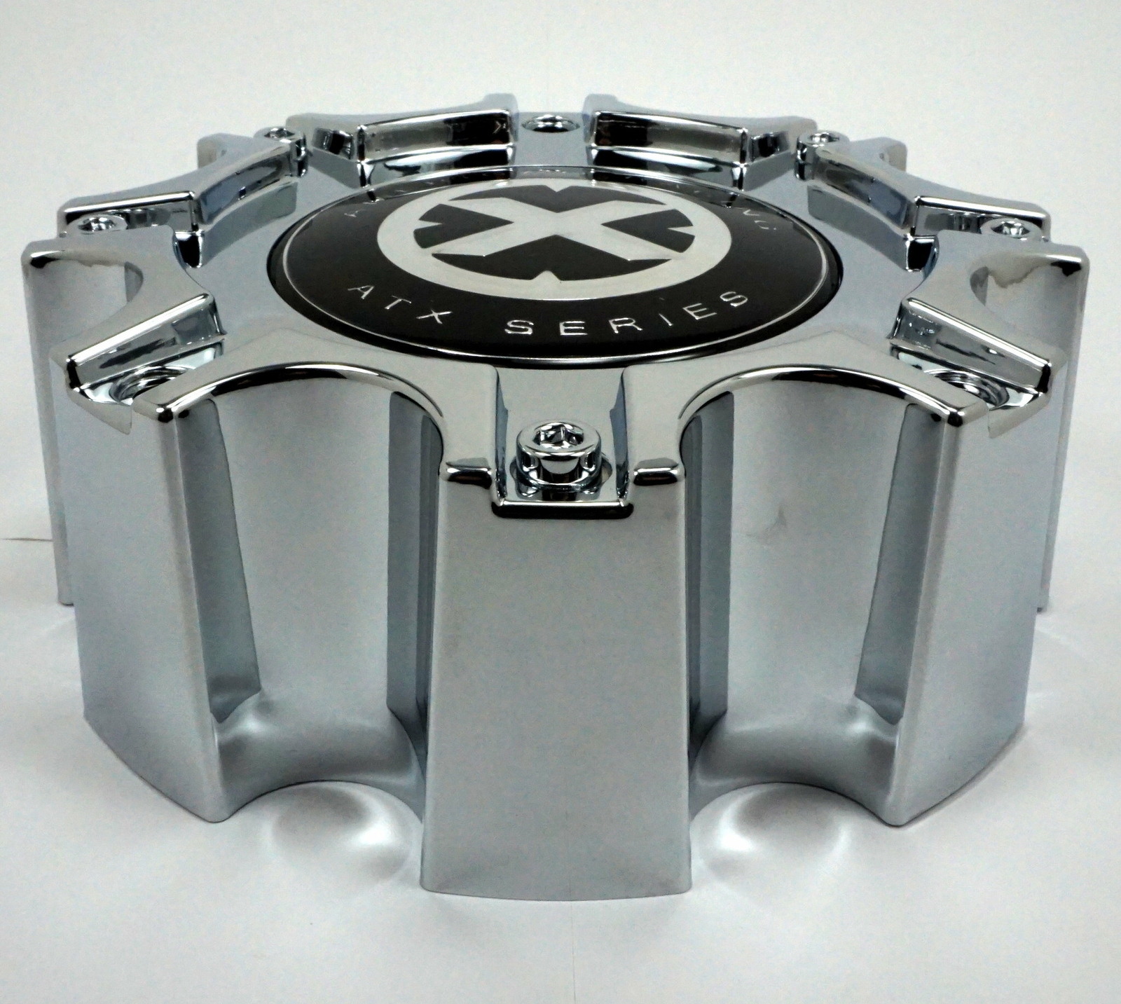 4 ATX Series Chrome Wheel Center Hub Caps for 8Lug AX188 Ledge AX195 ...