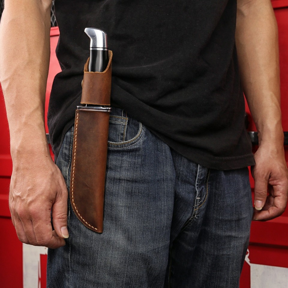 Horizontal Leather Sheath for Buck 120 Knife, buck 120 leather sheath ...