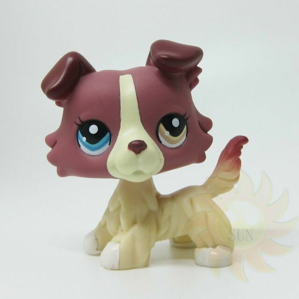 Littlest Pet Shop Collection LPS #1262 Plum Cream Collie Puppy Dog Toys ...