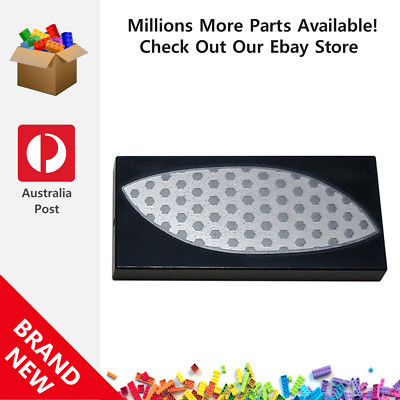 Genuine LEGO™ Black 2 x 4 with Silver Hexagon Mesh Tiles 87079 6337798 ...
