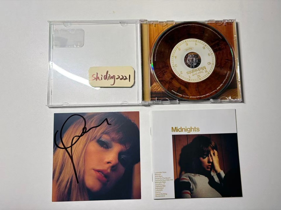 Taylor Swift hand SIGNED Midnights Mahogany Edition CD AUTOGRAPHED | eBay