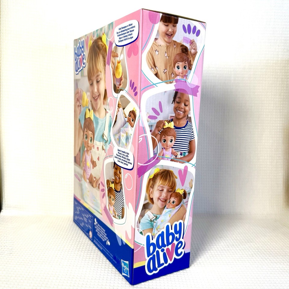 Baby Alive Sophia Sparkle Shampoo Snuggle Brown Hair Doll - Cute ...