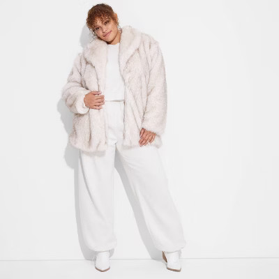 Women's Faux Fur Jacket - Wild Fable Brown Leopard Print XXS | eBay