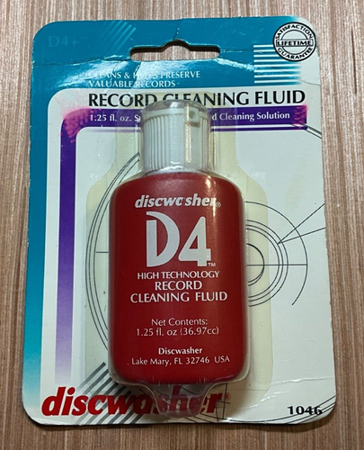 Discwasher D4 Record Cleaning Fluid 1.25 oz. Vintage - Sealed in Retail ...