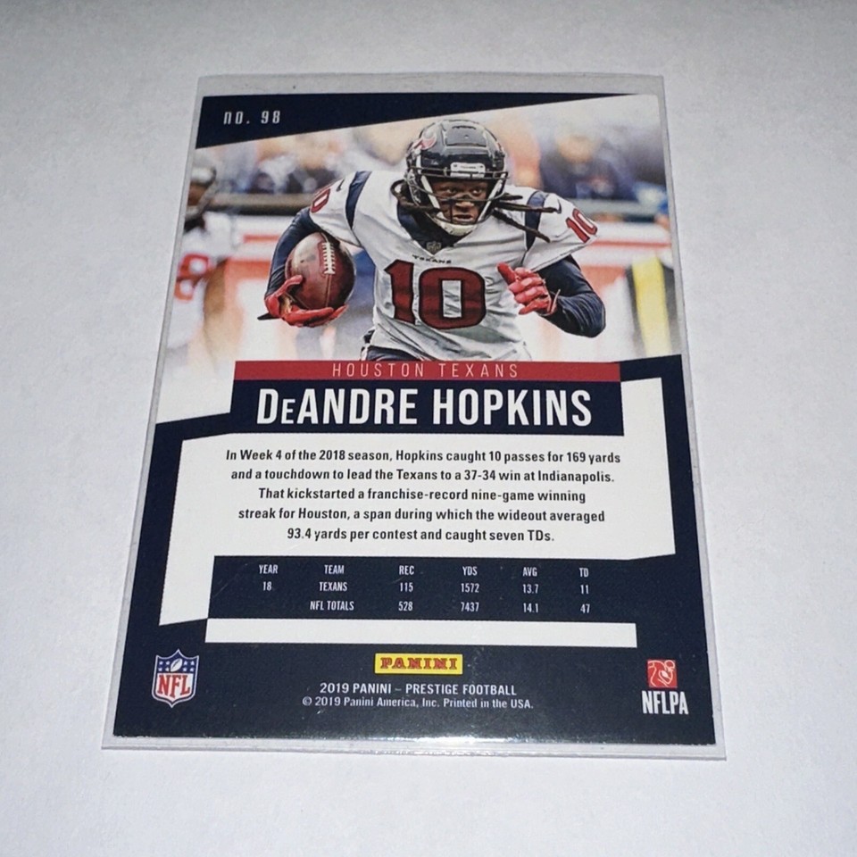 deandre hopkins Prestige 2019 NFL Texans Football Card #98 | eBay