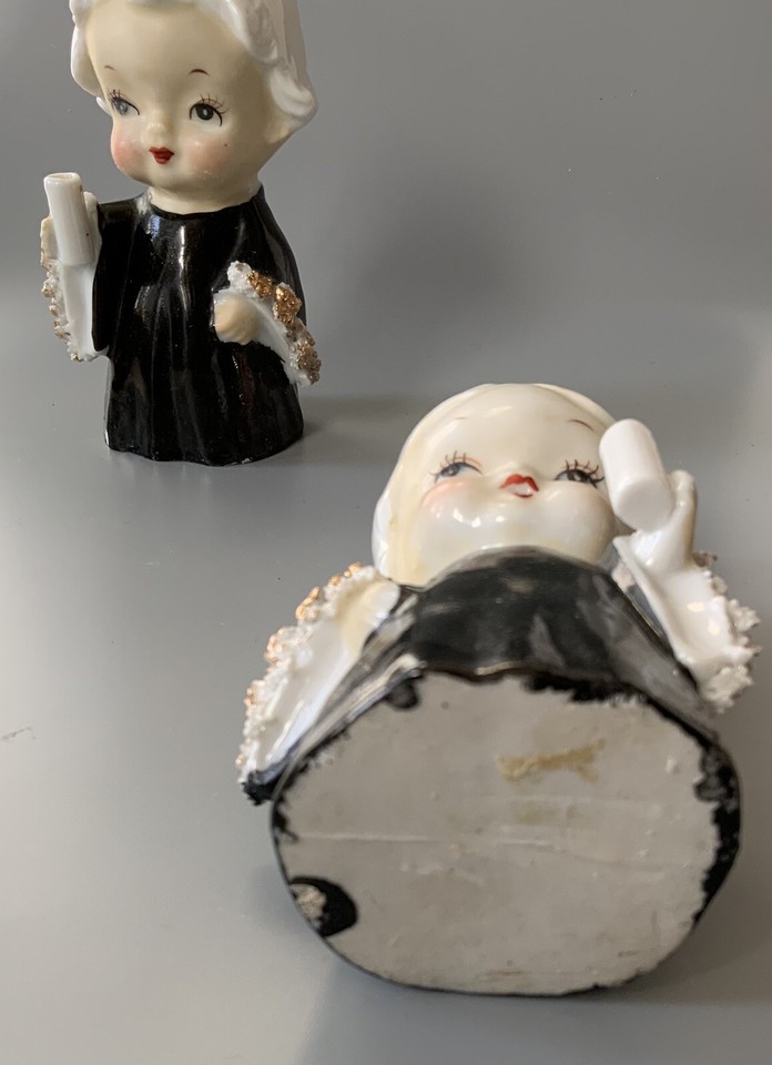 Vintage Ceramic Choir Boy And Girl Vases/ Planters 4.5”x3”x2.25” Rare ...
