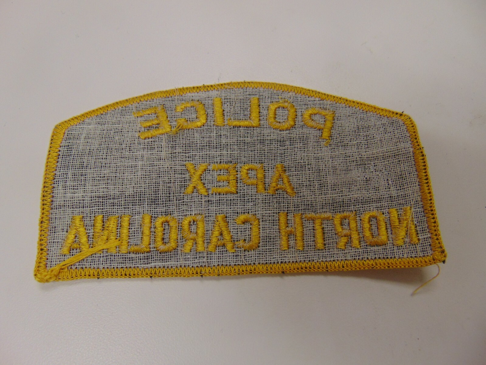 LAW ENFORCEMENT PATCH POLICE OLDER ORIGINAL APEX NORTH CAROLINA POLICE ...