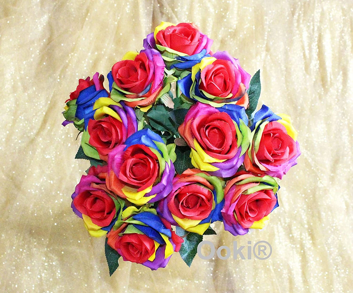 Colorful Rose With Stem