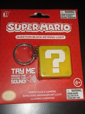 Super Mario Question Block Keyring Light - New - Batteries Not Included ...
