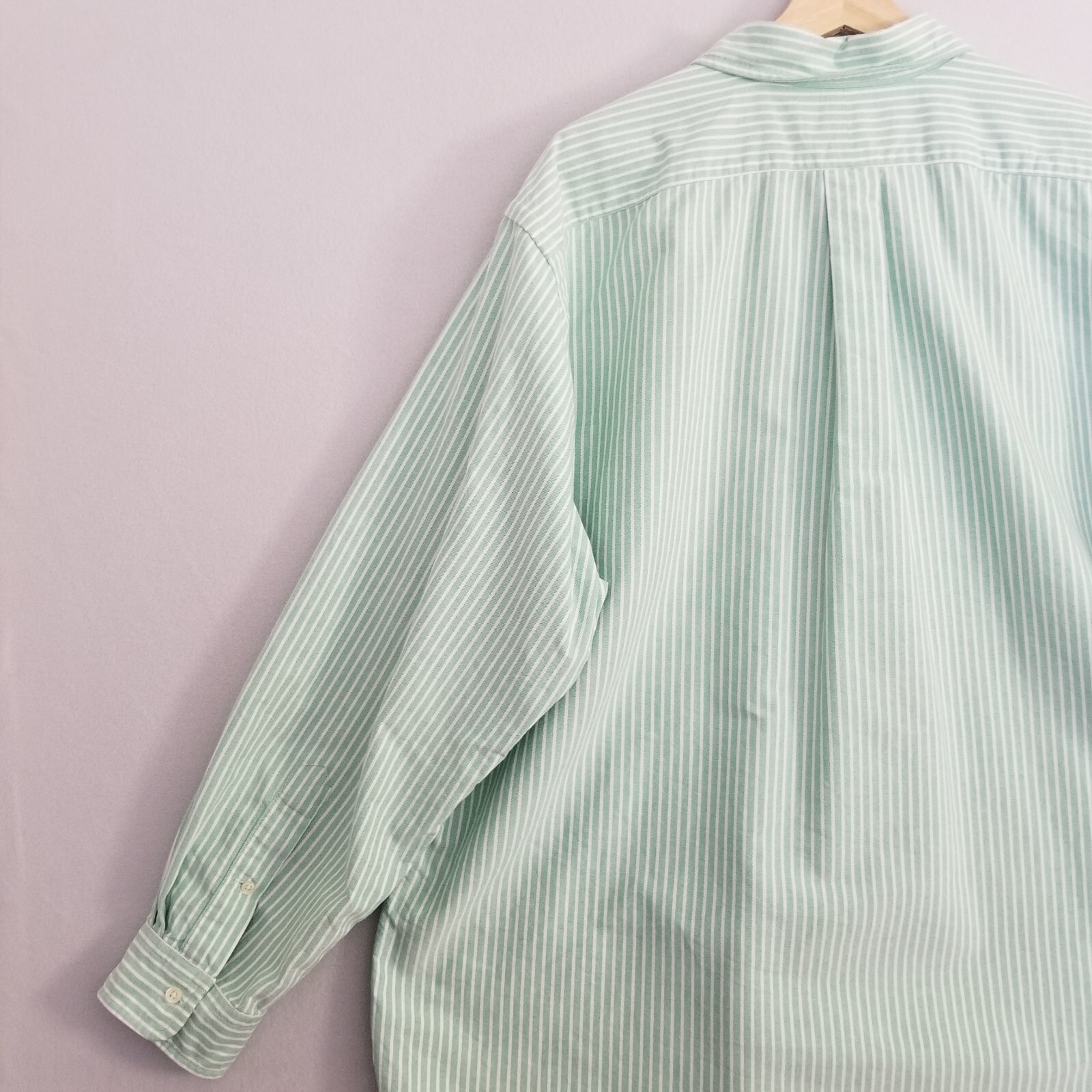 Ralph Lauren Shirt Men 18 Green Mint Cotton Long Sleeve Button Up ...