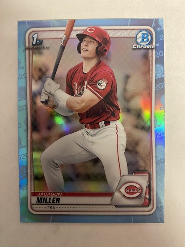 2020 Bowman Draft Chrome Sky Blue Refractor Jackson Miller #BD-116 Reds | eBay
