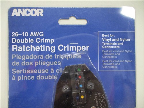 ANCOR DOUBLE CRIMP RATCHETING WIRE CRIMPER 26 - 10 AWG GAUGE 703030 | eBay
