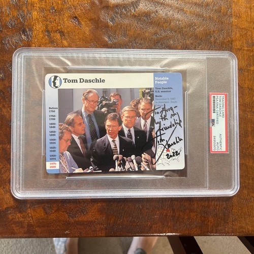 Tom Daschle Signed Story of America History Card Notable People PSA DNA ...