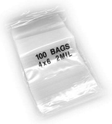 Zip Seal Lock Bags 4x6 100 Clear 2 Mil Reclosable Poly Bag 4" x 6" Poly ...