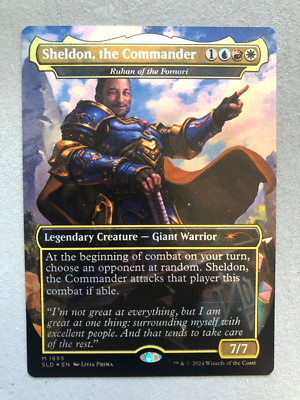 Mtg Carte Magic Secret Lair Sheldon the Commander Spellbook Borderless ...