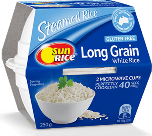 LONG GRAIN WHITE RICE BY SUNRICE 250G (GLUTEN FREE) - FREE POST | eBay