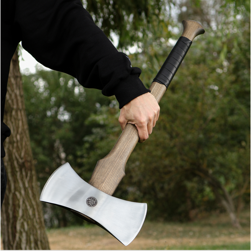 Double Bit Viking Axe Functional Dual Blade Camping and Chopping ...