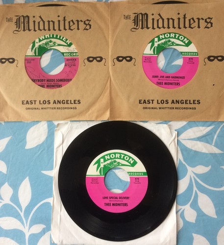 Three Rare 45rpm Vinyl Records! 1960's Garage Rock. Thee Midniters from ...