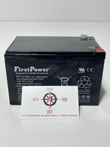 First Power Replacement Battery FP12100 12V, Rechargable, Non-Spillable ...