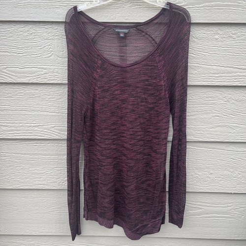 Rock & Republic XS Dark Purple Mesh Sheer Net Tunic Fishnet Simple ...