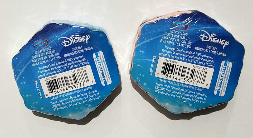 Disney Pixar Frozen Anna & Elsa Magic Washcloth Towels Set of 2 | eBay