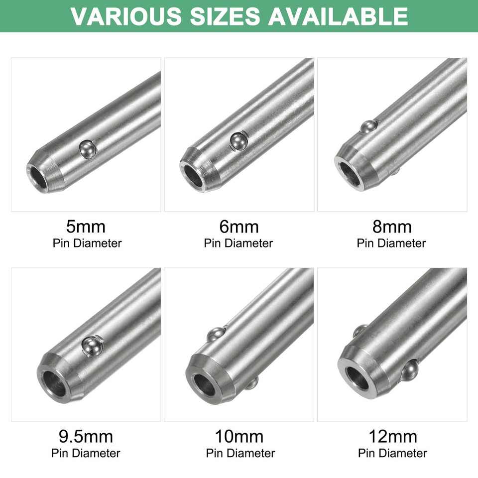 T Handle Lock Pins, 9.5mm Dia. 20mm Usage Length Push-Button Ball ...