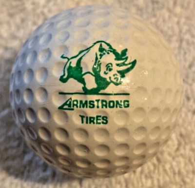 ARMSTRONG TIRES / RHINO / DOUBLE LOGO BALL 1960s, All green paint! MINT ...