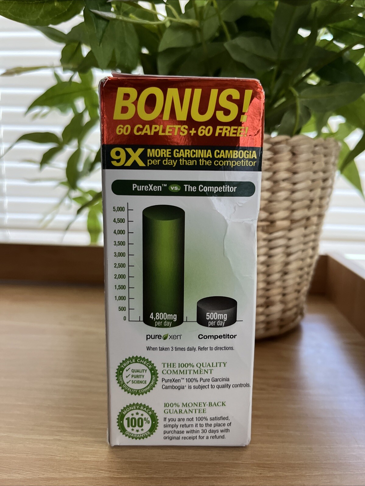 Pure Xen 100% Pure Garcinia Cambogia Apple Cider Vinegar 120 Caps Exp ...