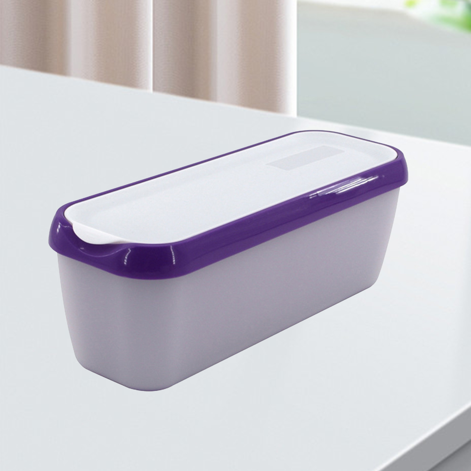 Food Container Removable Lid Storage Narrow Body Ice Cream Box Easy to ...