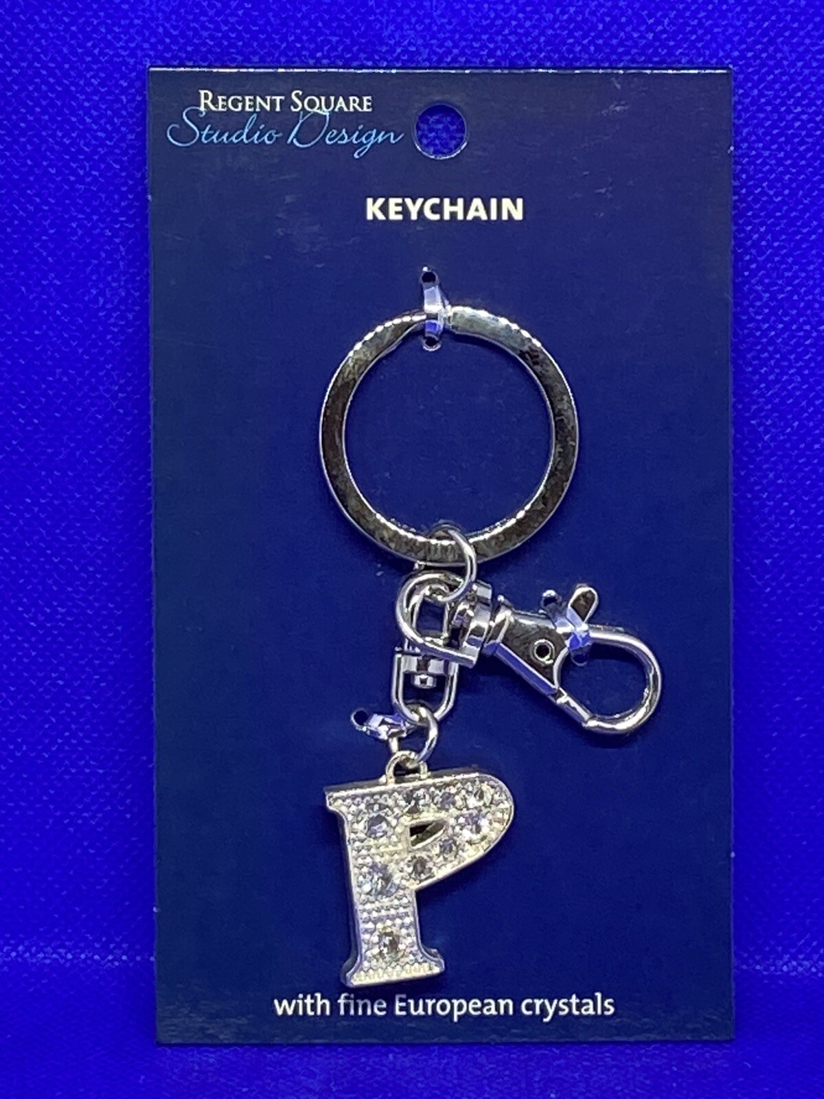 Initial Key Chain Letter "P" With Fine European Crystals 3" | eBay