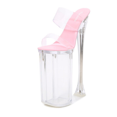 Women's Ultra High Heels Platform 26CM Slippers Steel Dance ...