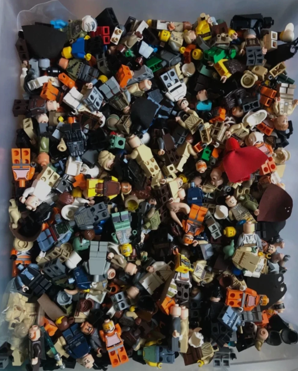 LEGO PARTS BULK LOT Minifigures Pieces 1 oz) 1/16 Pound lb Torsos Head ...