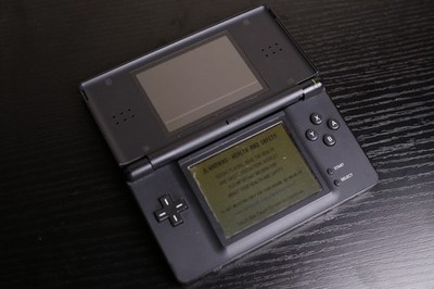 Nintendo DS Lite Video Game Console Black For Parts Broken Hinge/Screen ...