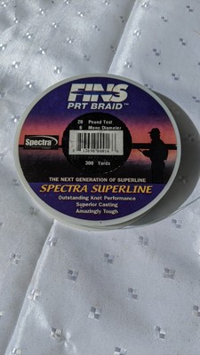 Fins PRT Braid Spectra Superline Fishing Line 300 Yd 20 Lb Test Braided ...