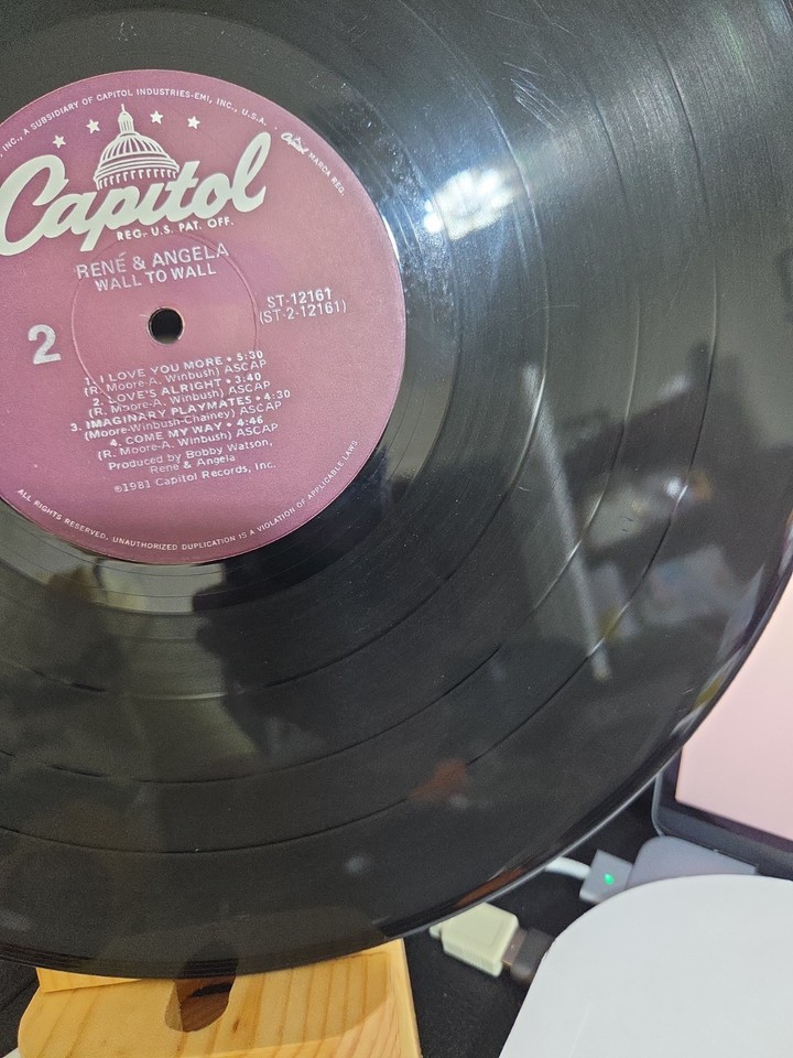 Rene & Angela Wall To Wall LP 1981 Capitol VG/VG Quiet Storm Funk Soul ...