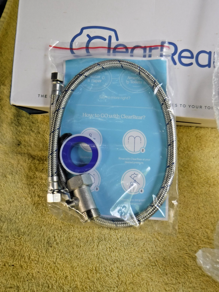 NIB! CLEAR REAR THE BUTTLER BIDET EASY ATTACHMENT KIT! INSTALL KIT ...