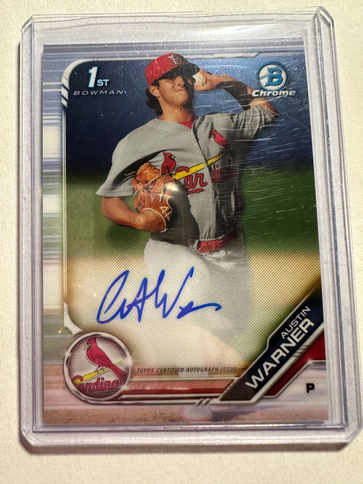 K25,115 - 2019 Bowman Chrome Prospect Autographs #CPAAW Austin Warner ...