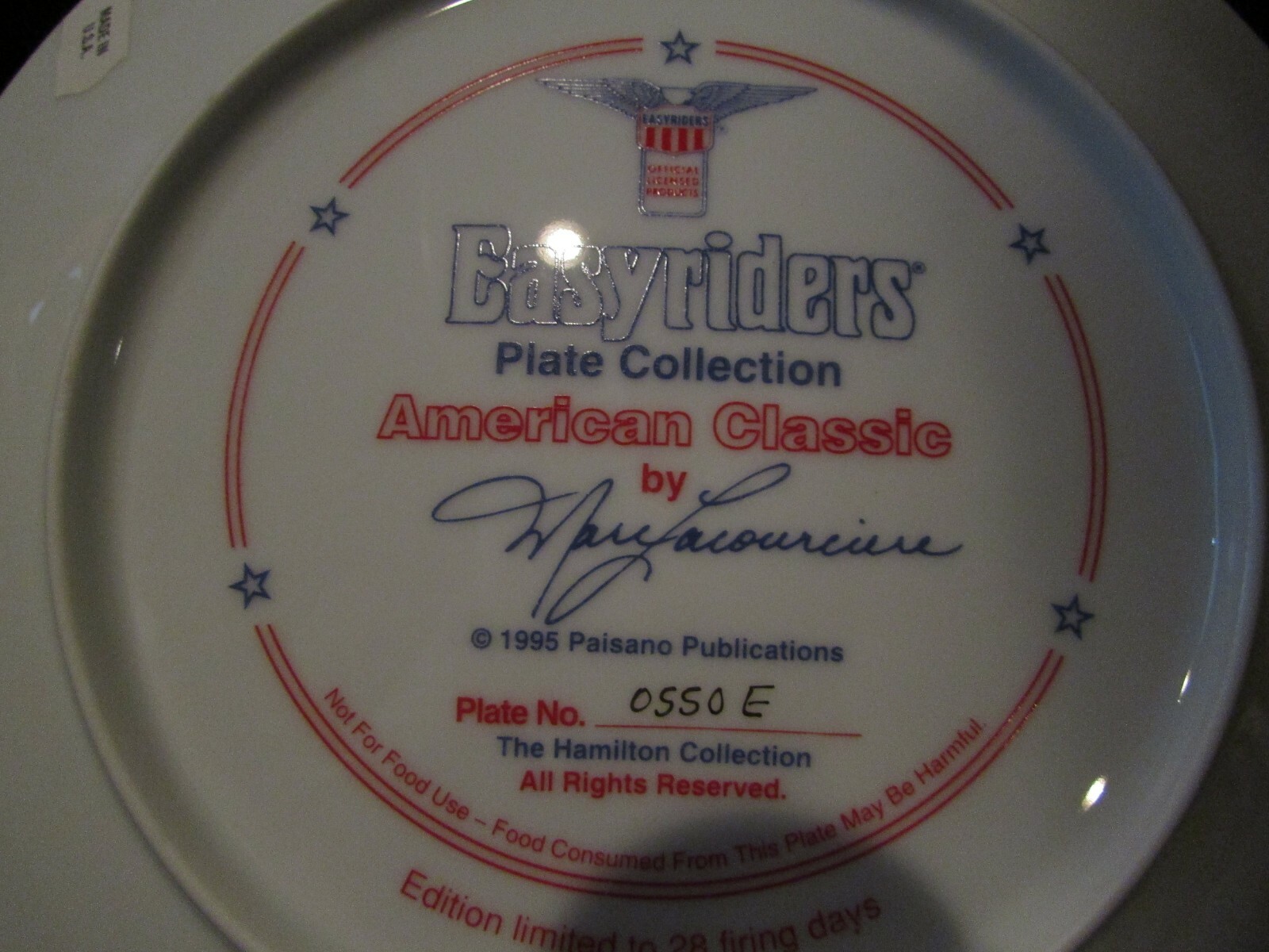 Easyriders Collectible Plate "American Classic" Hamilton Collection ...