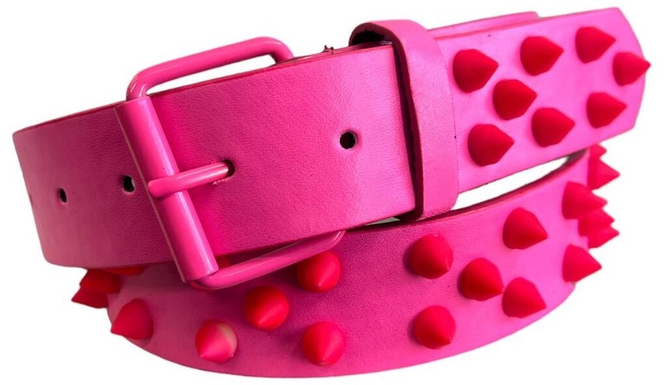 Spike Punk Rocker Bonded Leather Belt Emo Belt Sizes Small to 2XL ( 5 ...