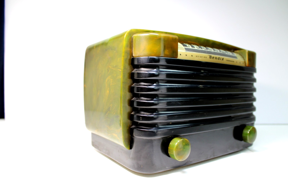 VINTAGE 1940s OLD BENDIX ART DECO MID CENTURY EAMES ERA ANTIQUE CRACK ...