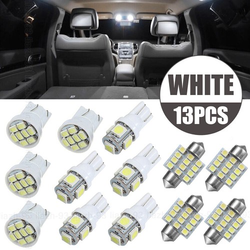 13x Car Interior LED Lights Kit For Dome License Plate Lamp Bulb Light ...