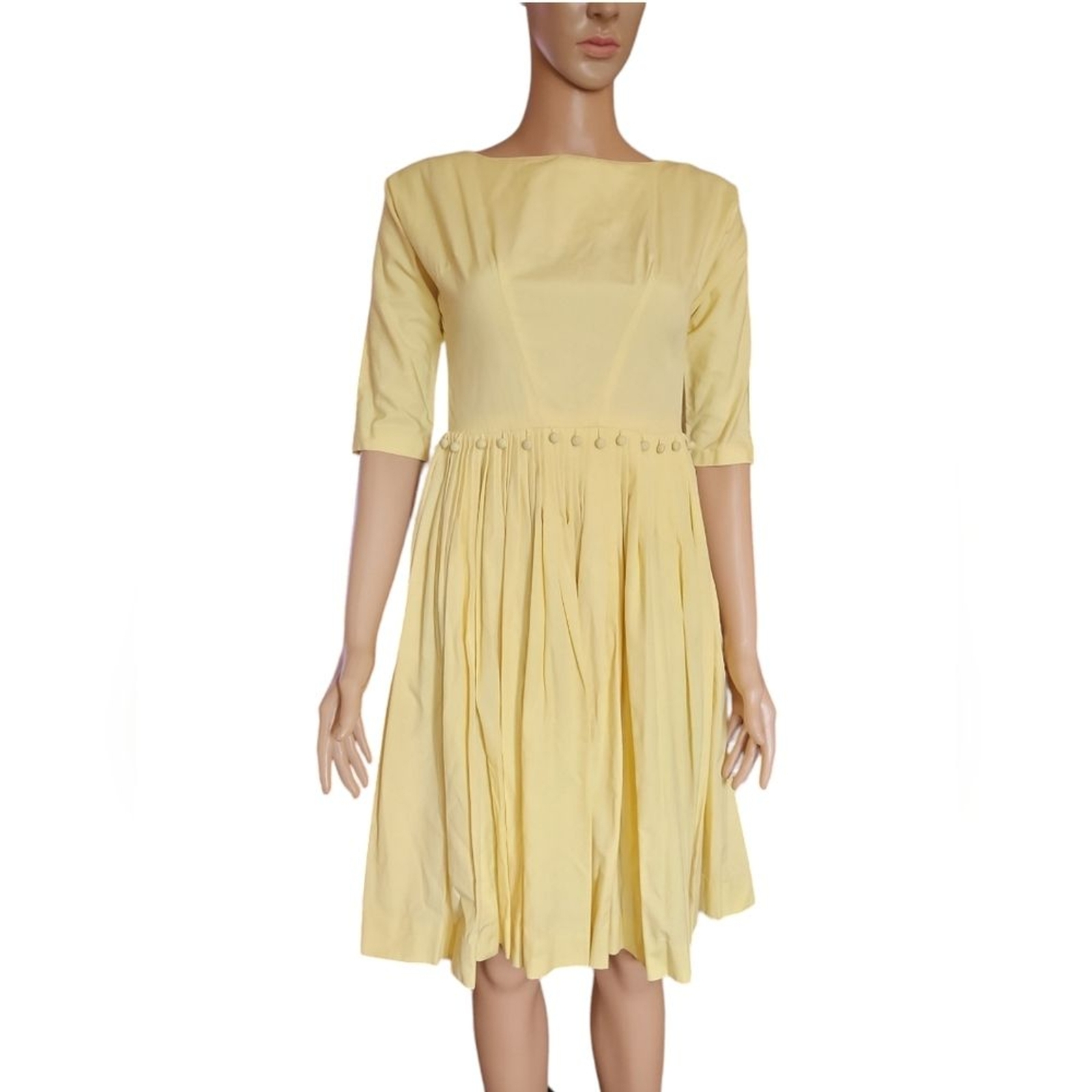 Vintage 1960's Department Store Yellow Button Tassel … - Gem